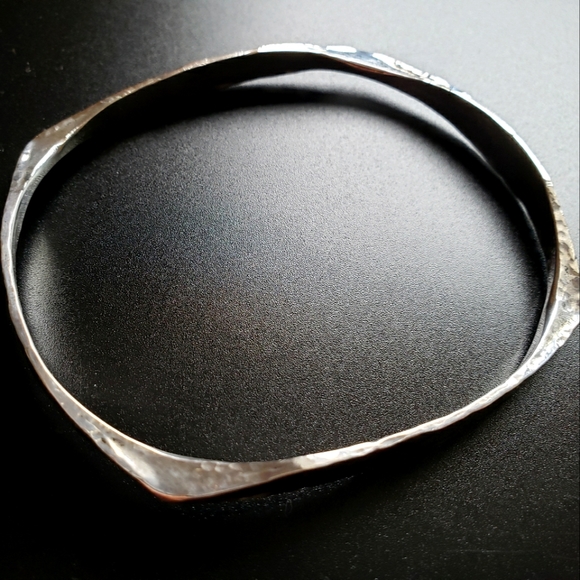 Artisan | Jewelry | Solid Sterling Silver Bangle Bracelet | Poshmark